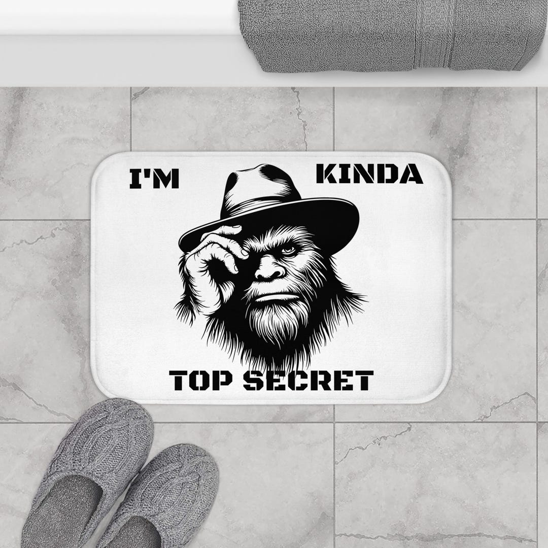 Top Secret Bigfoot Bath Mat - Etsy