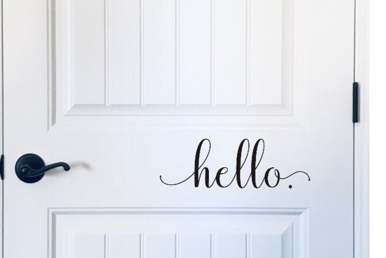 Hello Door Decal Label Stickers Oracle 651 Permanent Vinyl - Etsy