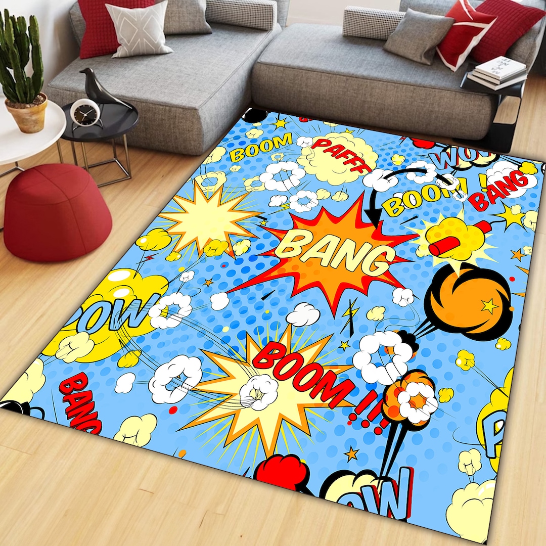 Comic Rug Rug Comics Popular Rug Custom Rug Personalizable - Etsy