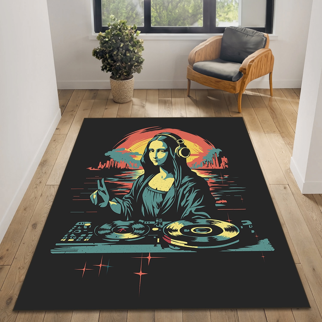 Renaissance Rug Renaissance Decor Art Rug Mona Lisa Rug - Etsy
