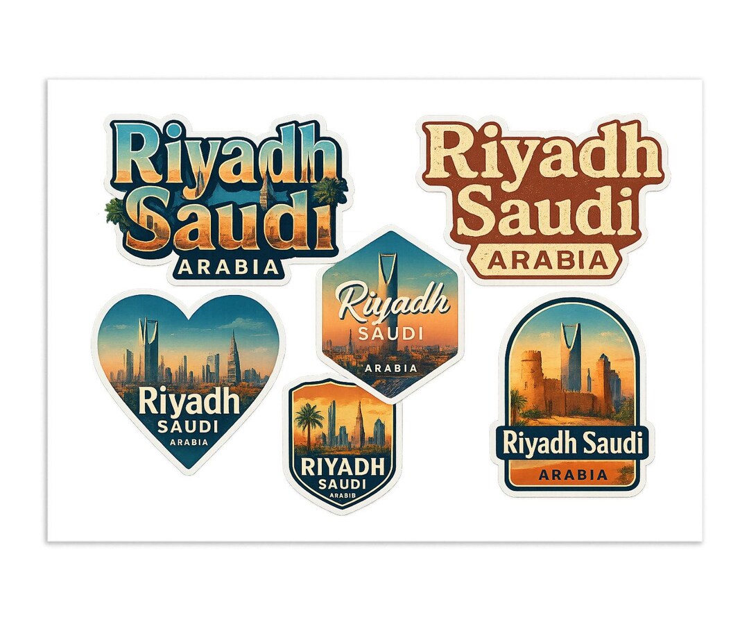 Riyadh Saudi Arabia Sticker Sheet – Travel Souvenir Decals - Etsy
