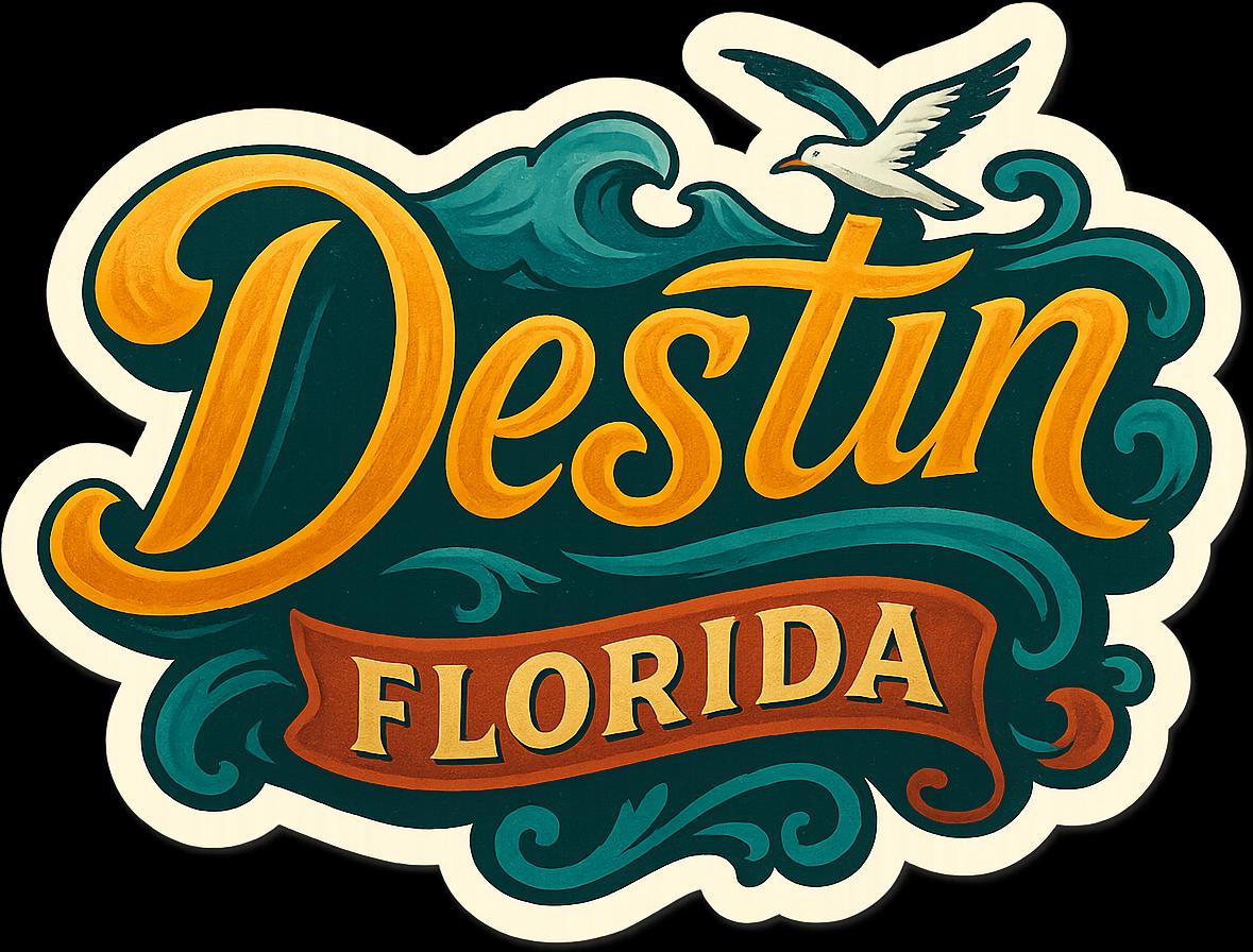 Destin Florida Fridge Magnet or Kiss-cut Stickers Travel Souvenir Gift ...