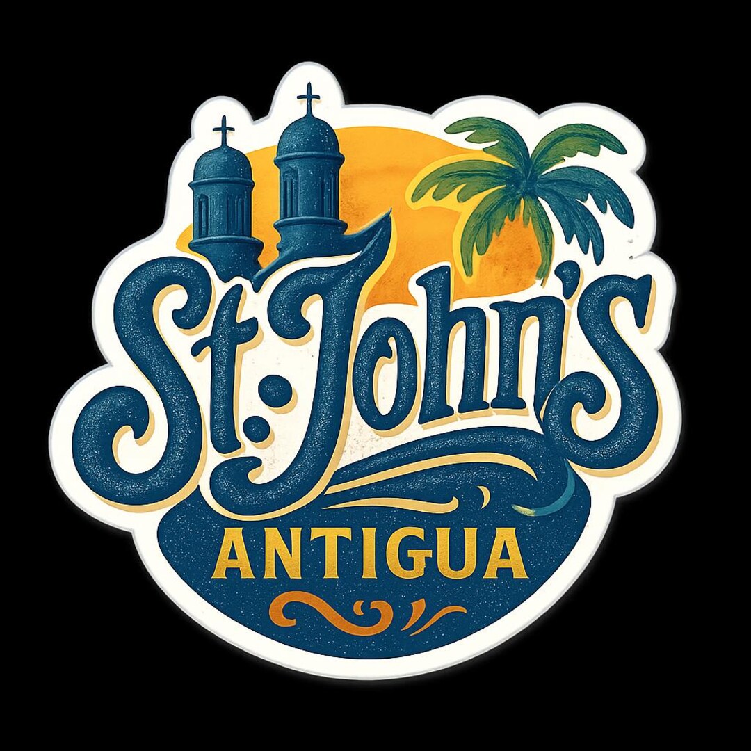 St. John's Antigua Sticker Magnet Travel Souvenir Gift Decor Vinyl Die ...