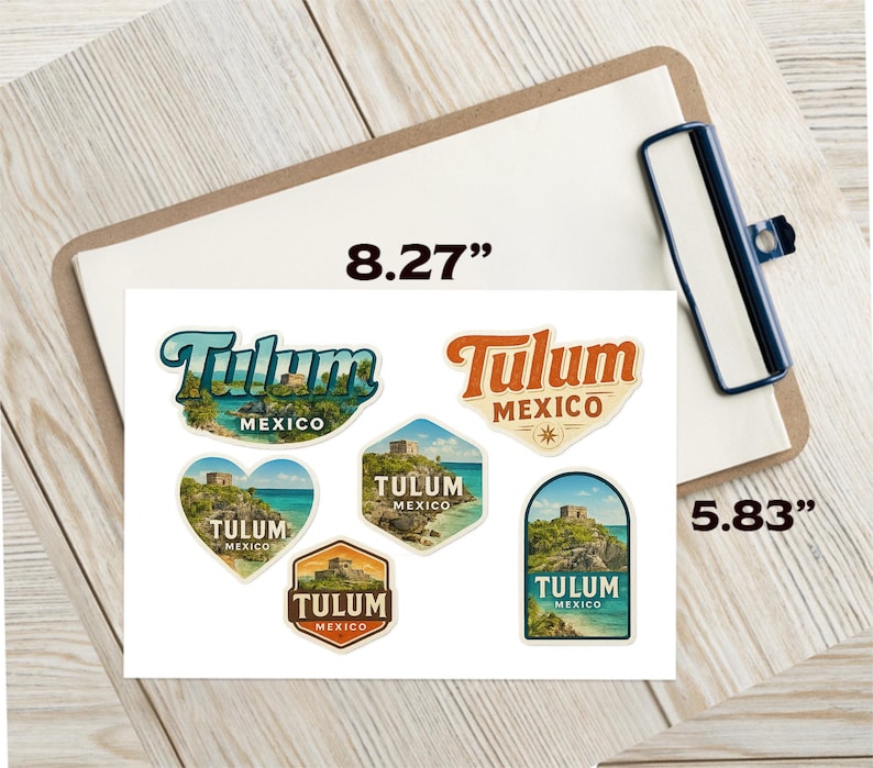 Tulum Mexico Sticker Sheet – Tropical Mayan Ruins Travel Decals - Etsy