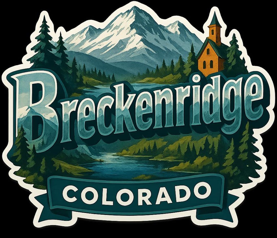 Breckenridge Colorado Sticker – Mountain Town Souvenir Decal - Etsy