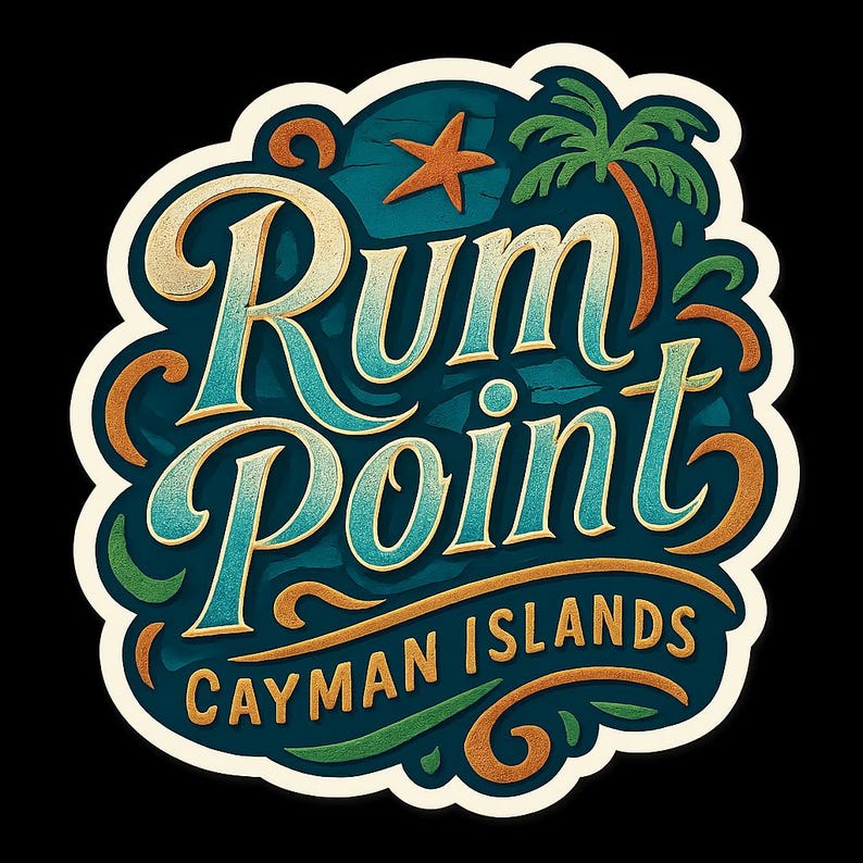 Rum Point Cayman Islands Sticker Magnet Travel Souvenir Gift Decor ...