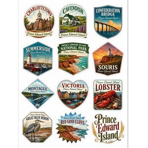 Prince Edward Island Sticker Sheet: Iconic Cities, Landmarks, Wildlife ...