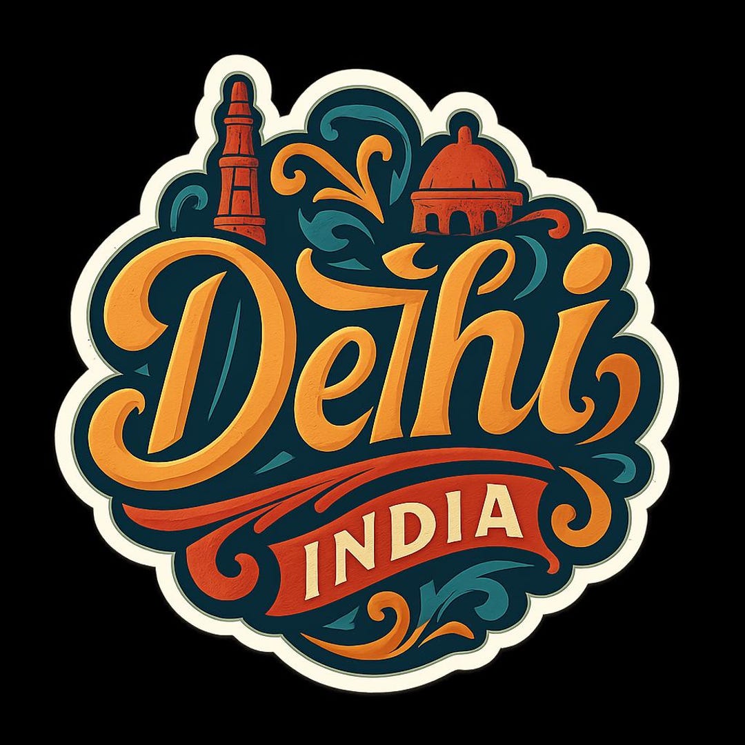 Delhi India Sticker Magnet Travel Souvenir Gift Decor Vinyl Die Cut - Etsy