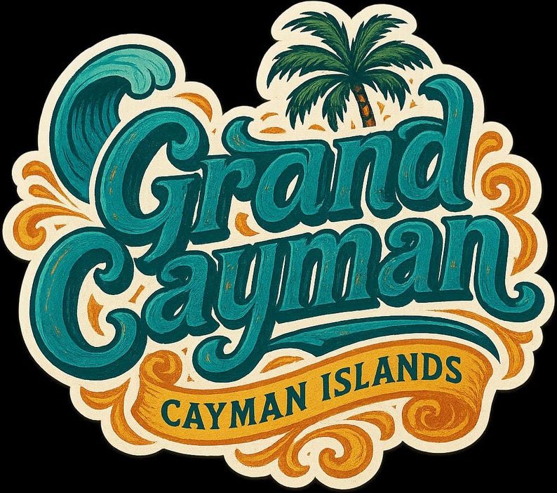 Grand Cayman Cayman Islands Fridge Magnet or Kiss-cut Stickers Travel ...
