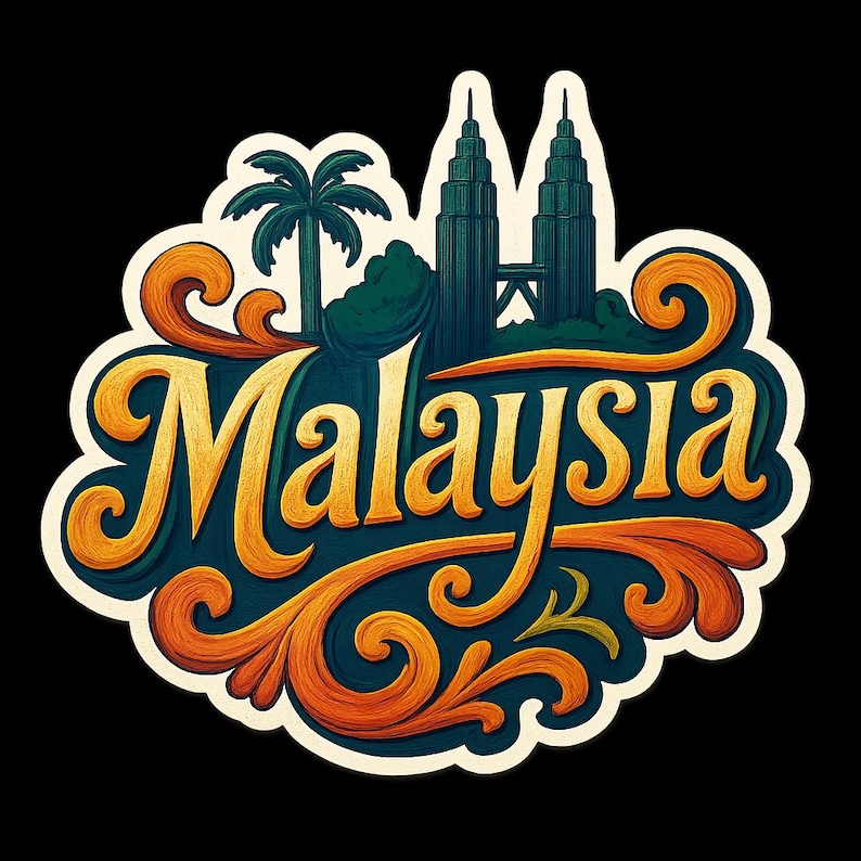 Malaysia Travel Souvenir Vinyl Kiss Cut Sticker Die Cut Magnet - Etsy