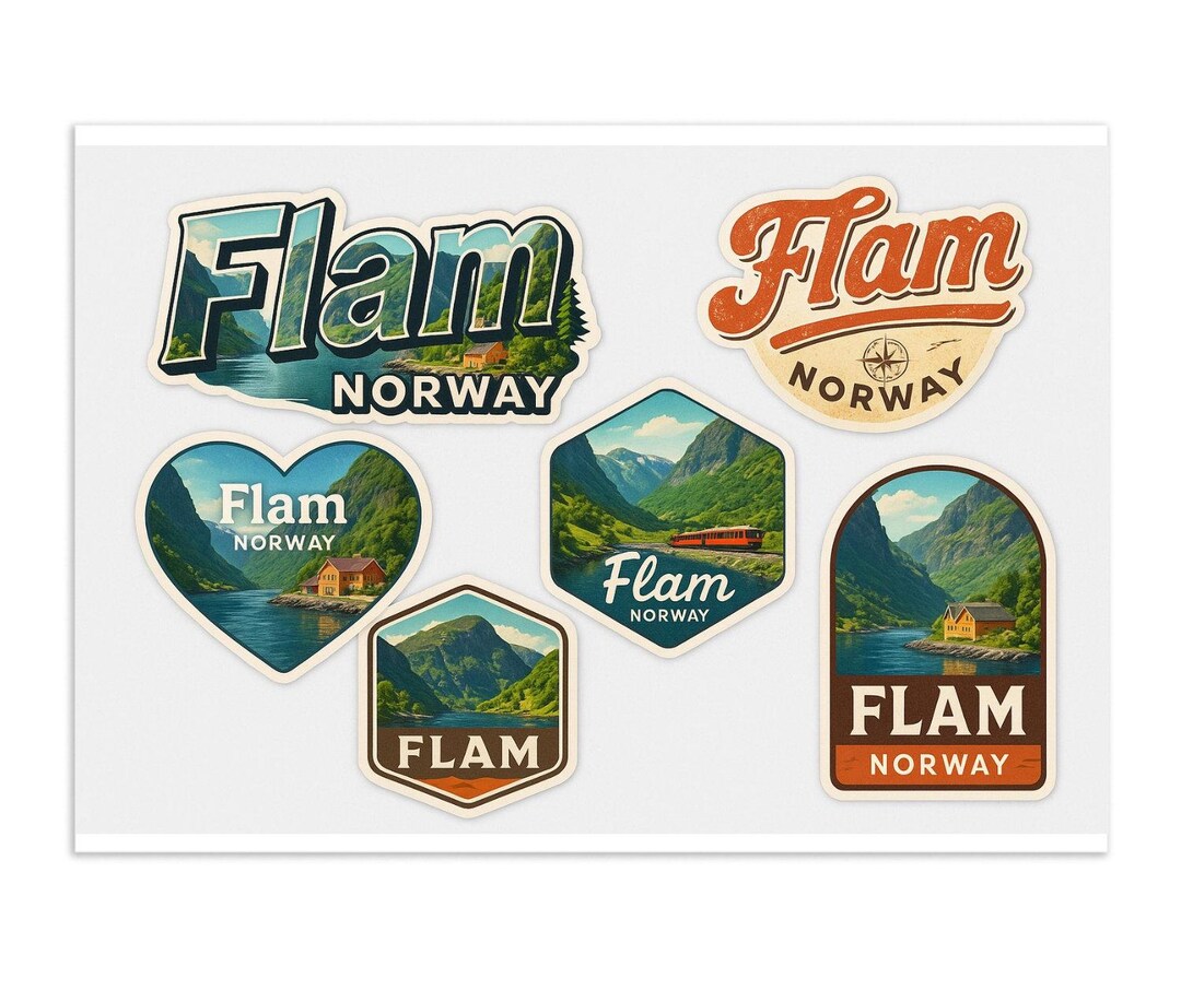Flam Norway Sticker Set – Travel Souvenir Stickers - Etsy