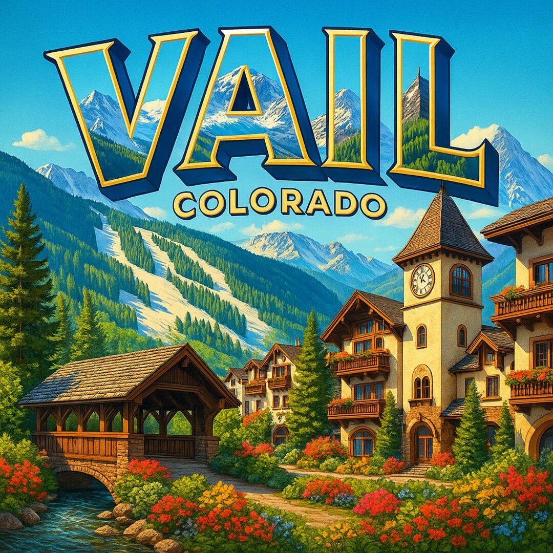 Vail Colorado Car Magnet – Mountain Village Ski Resort Souvenir - Etsy