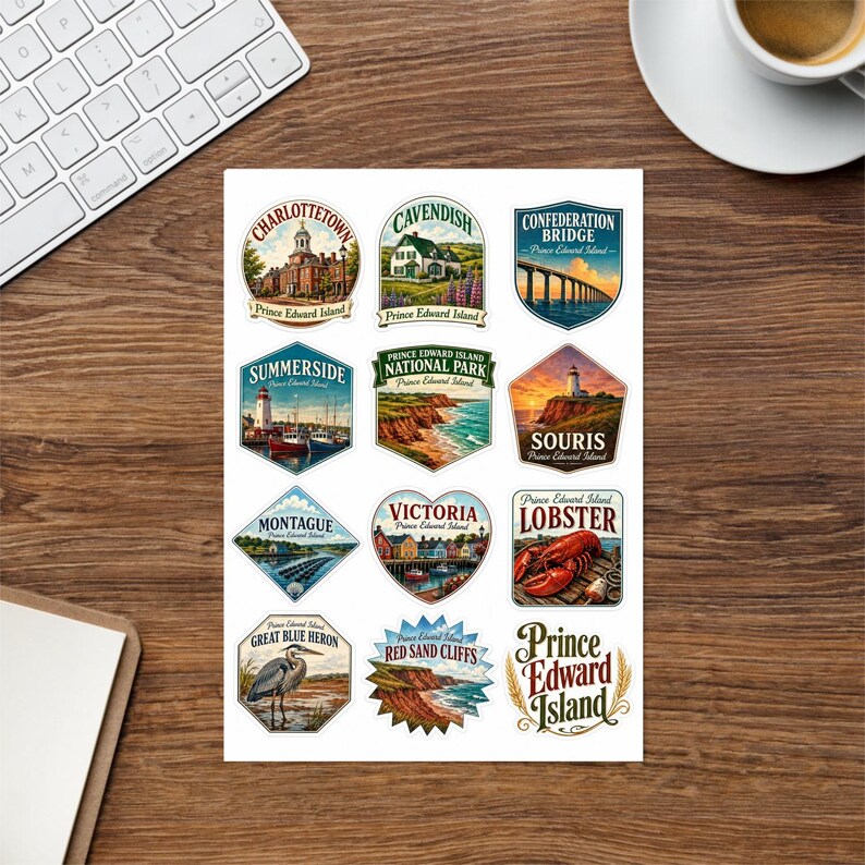 Prince Edward Island Sticker Sheet: Iconic Cities, Landmarks, Wildlife ...