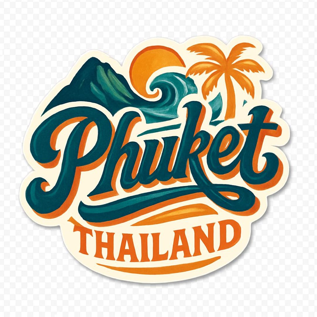 Phuket Thailand Sticker Magnet Travel Souvenir Gift Decor Vinyl Die Cut ...