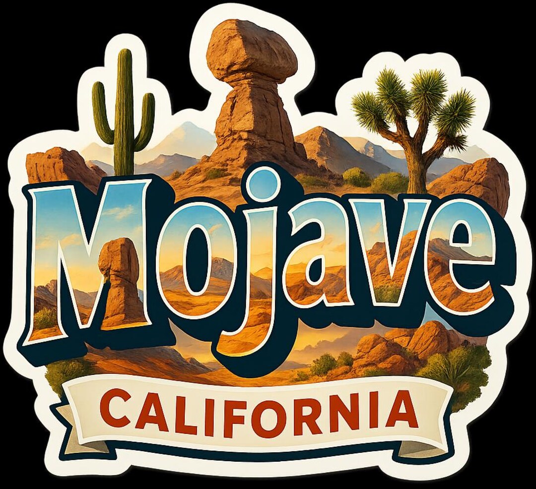 Mojave California Souvenir Sticker - Regular Vinyl or Holographic ...