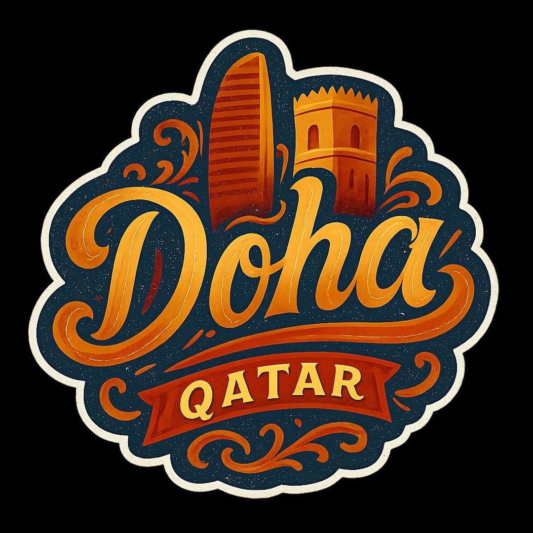 Doha Qatar Sticker Magnet Travel Souvenir Gift Decor Vinyl Die Cut - Etsy