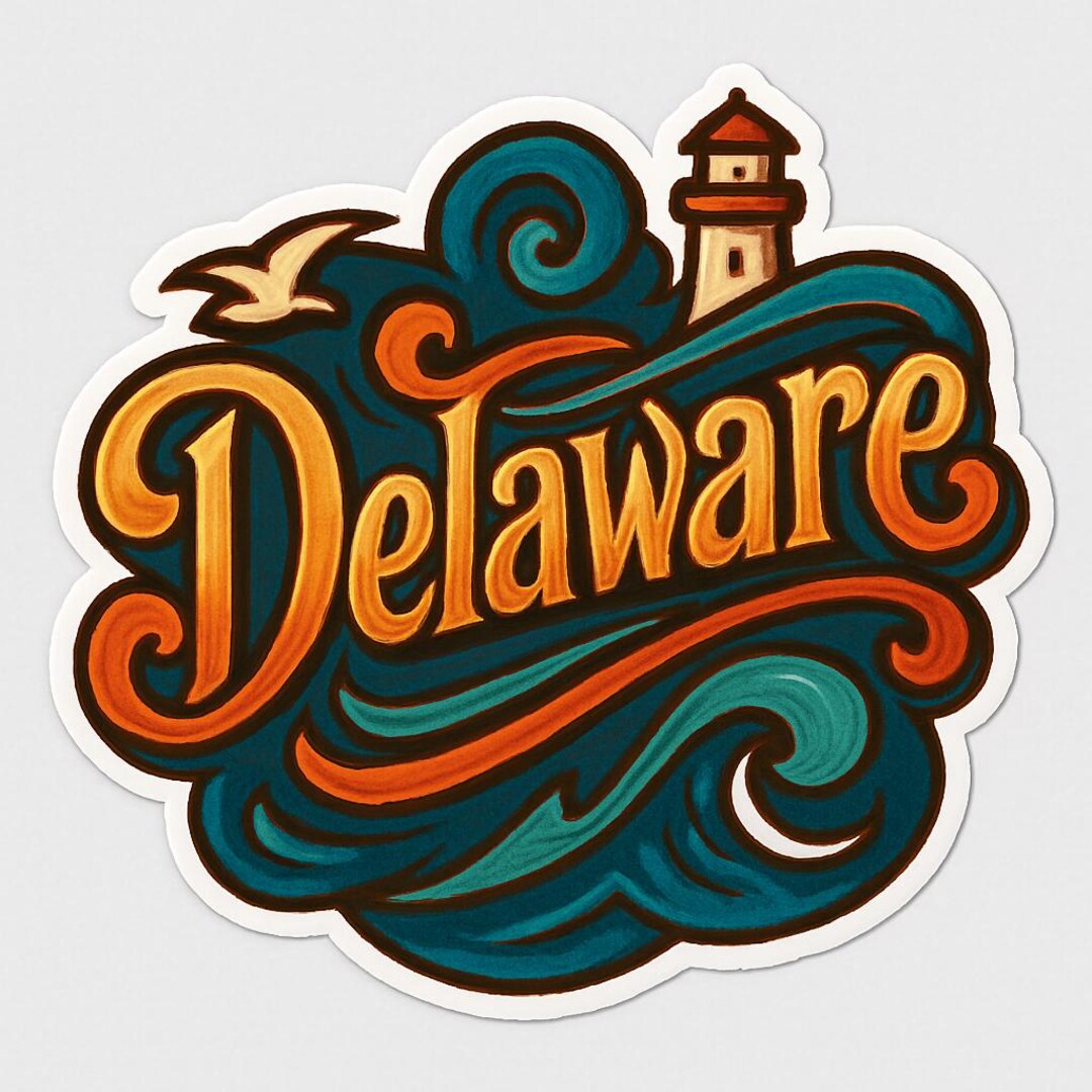 Delaware Sticker Magnet Travel Souvenir Gift Decor Vinyl Die Cut - Etsy
