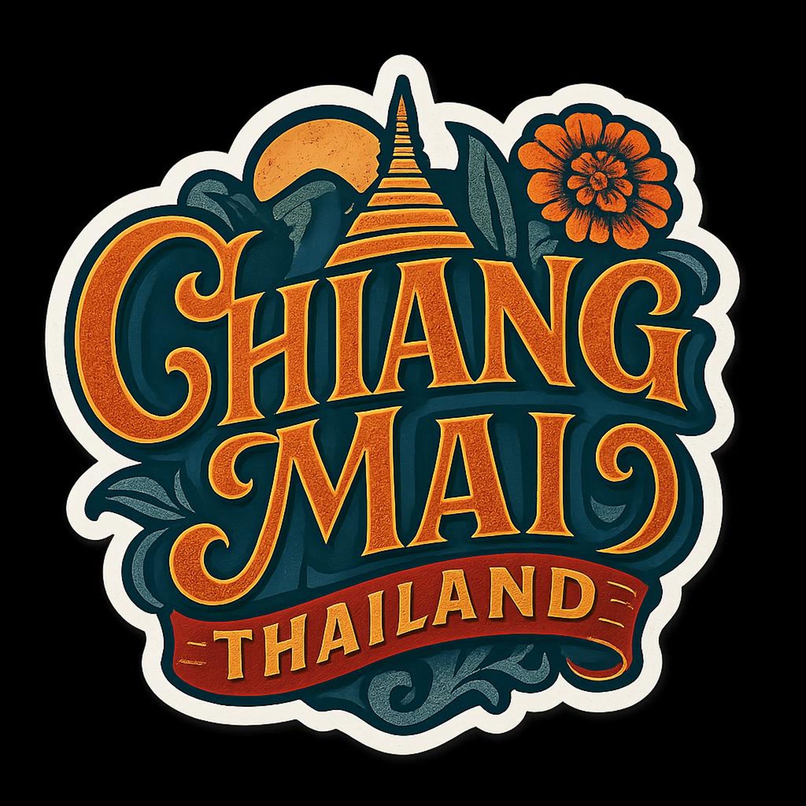 Chiang Mai Thailand Sticker Magnet Travel Souvenir Gift Decor Vinyl Die ...