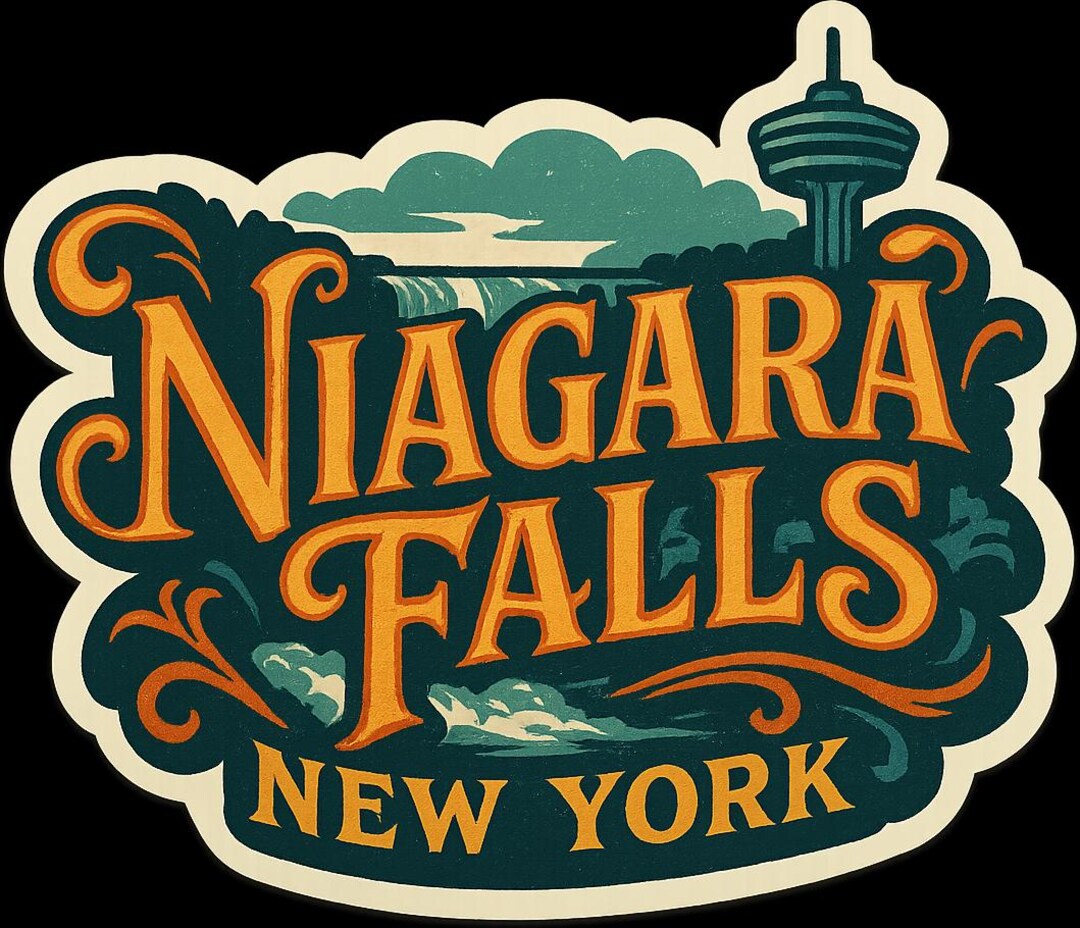 Niagara Falls New York Fridge Magnet or Kiss-cut Stickers Travel ...