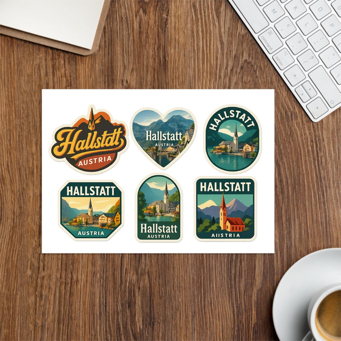 Hallstatt Austria Sticker Sheet: Vintage Travel Stickers - Etsy