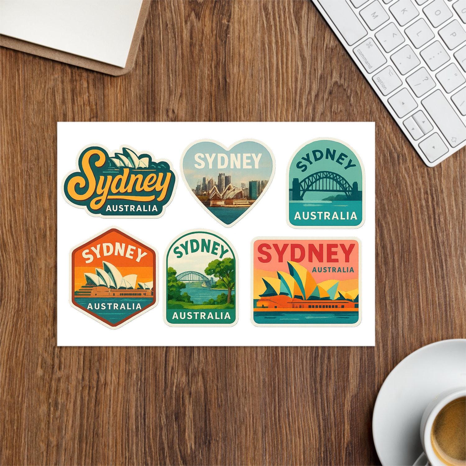 Sydney Australia Sticker Sheet - 6 Premium Travel Souvenir Stickers ...