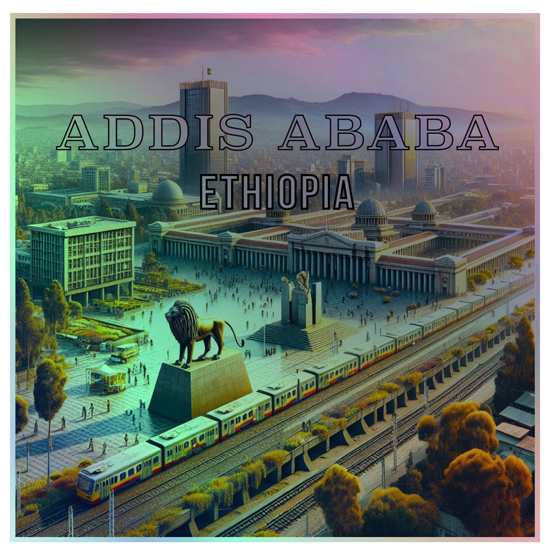 Addis Ababa Ethiopia Souvenir Destination Vinyl Sticker Available as ...