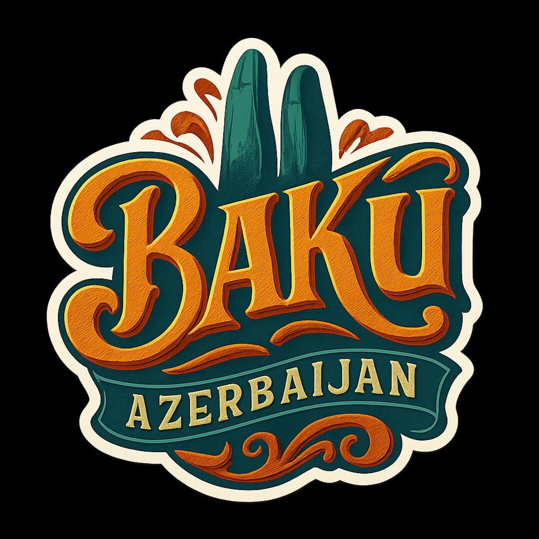 Baku Azerbaijan Sticker Magnet Travel Souvenir Gift Decor Vinyl Die Cut ...