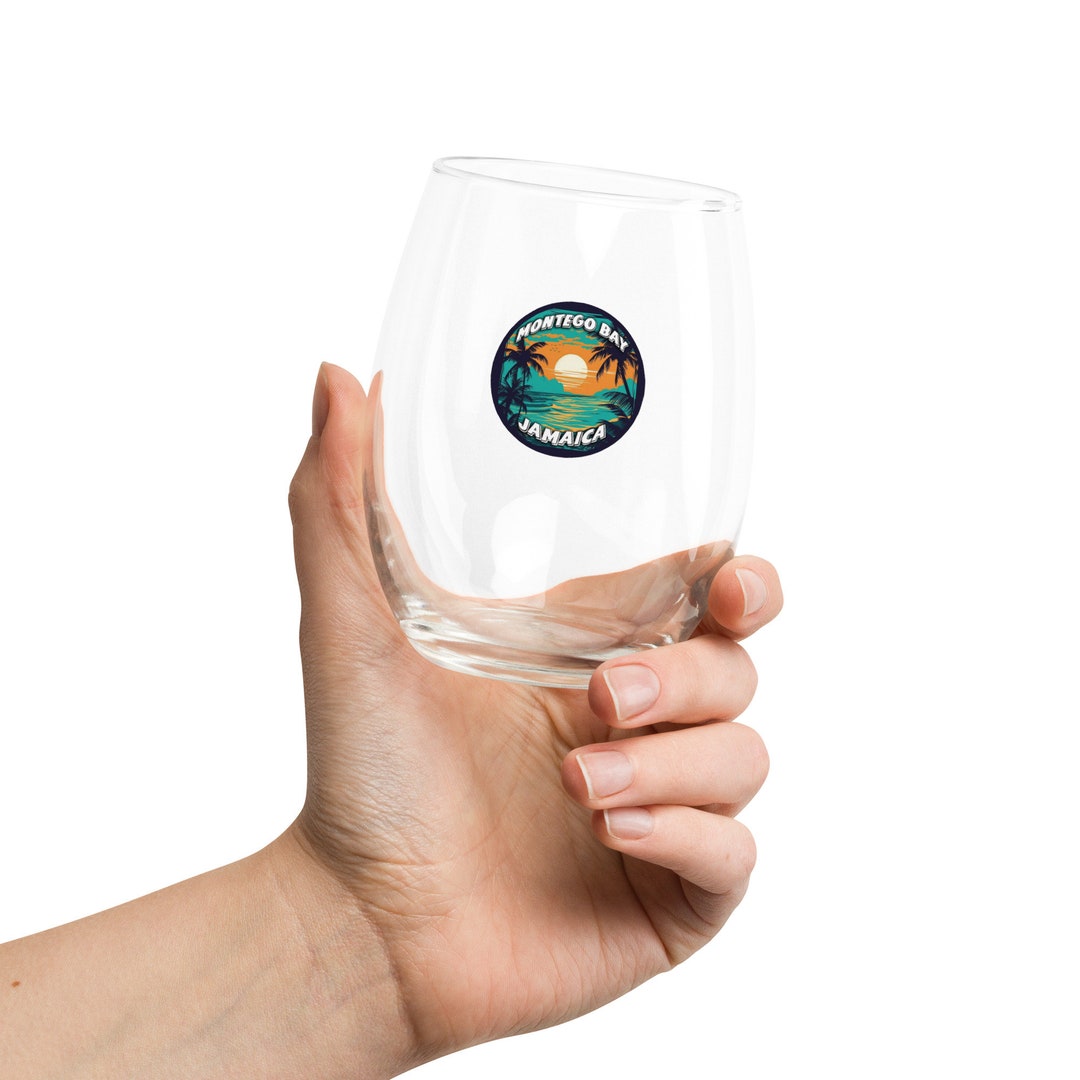 Montego Bay Jamaica Souvenir Stemless Wine Glass - Etsy