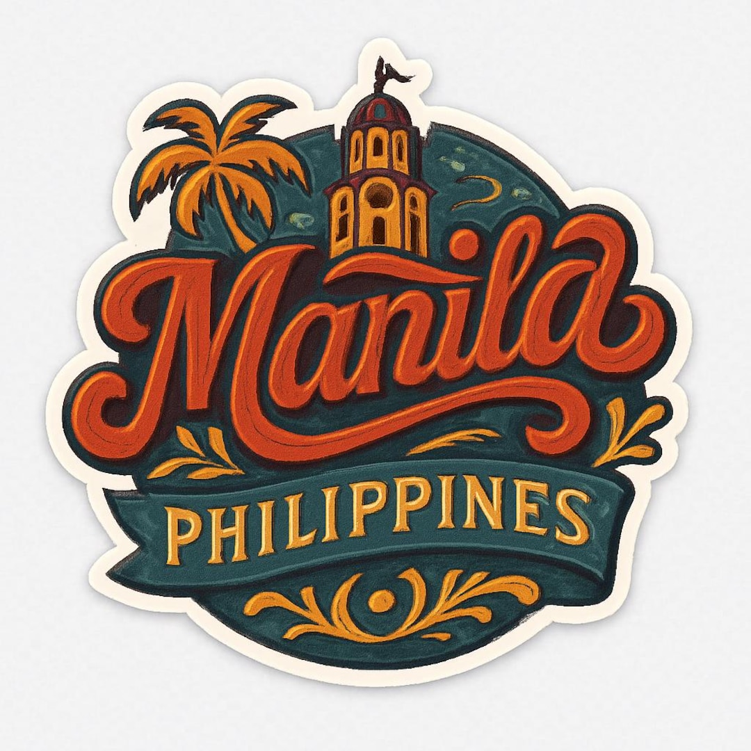 Manila Philippines Sticker Magnet Travel Souvenir Gift Decor Vinyl Die ...