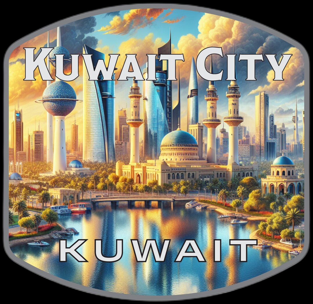 Kuwait City Souvenir Sticker: Waterproof Vinyl Decal - Etsy