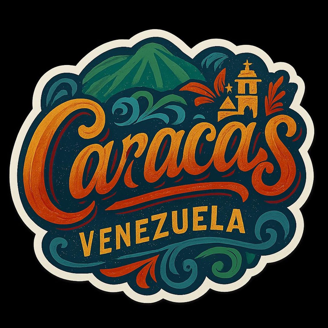 Caracas Venezuela Sticker Magnet Travel Souvenir Gift Decor Vinyl Die ...