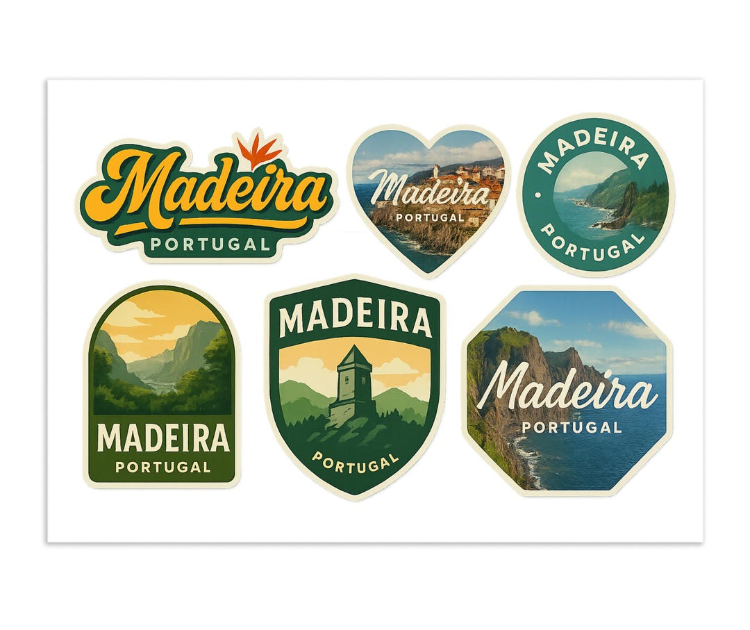 Madeira Portugal Sticker Set: Travel Souvenir Decals - Etsy