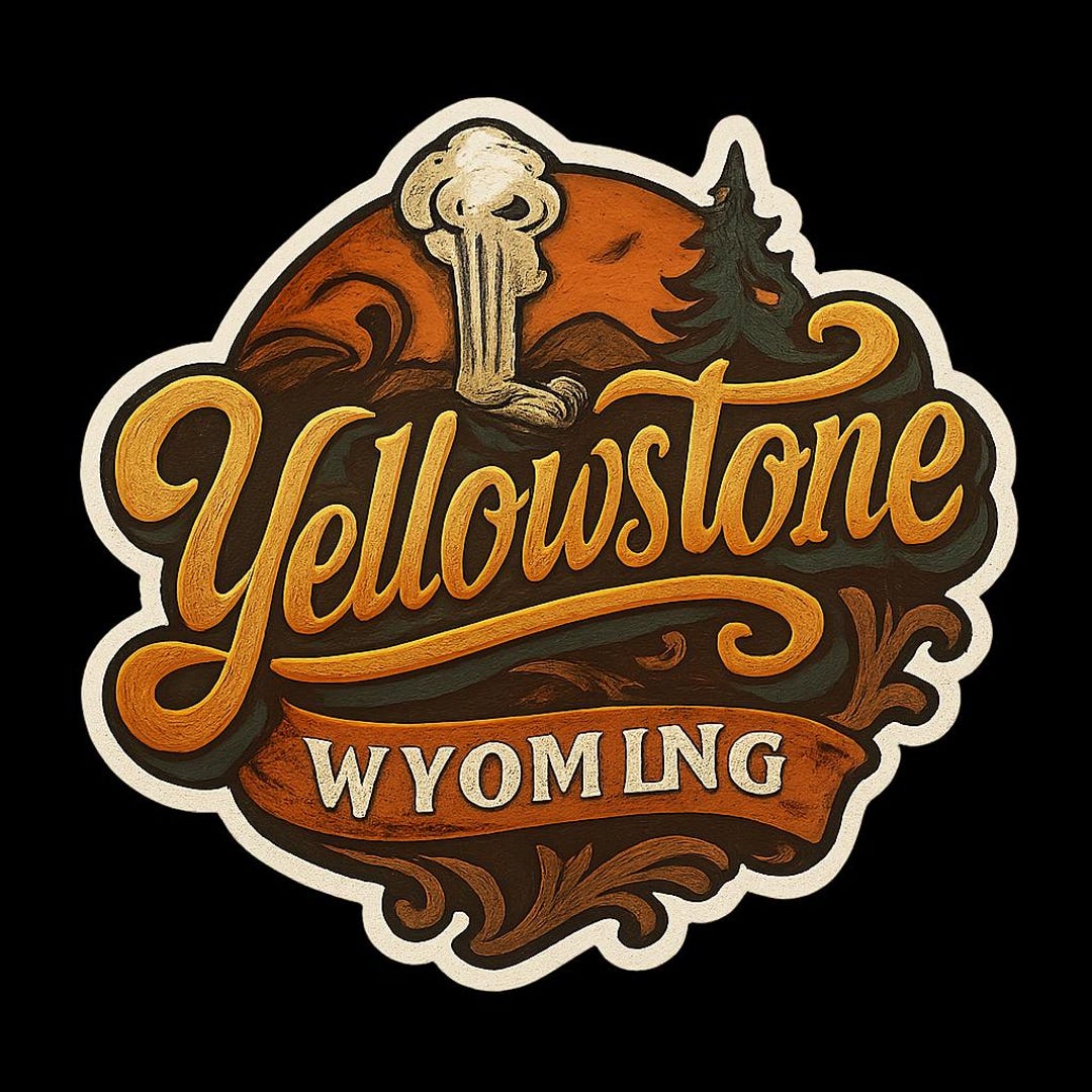 Yellowstone Wyoming Sticker Magnet Souvenir Gift Vinyl Die Cut - Etsy