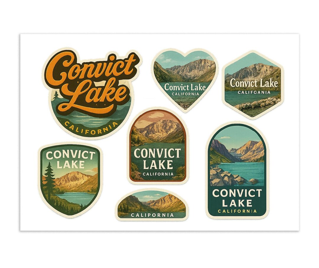Convict Lake California Sticker Set – Vintage Travel Decals - Etsy