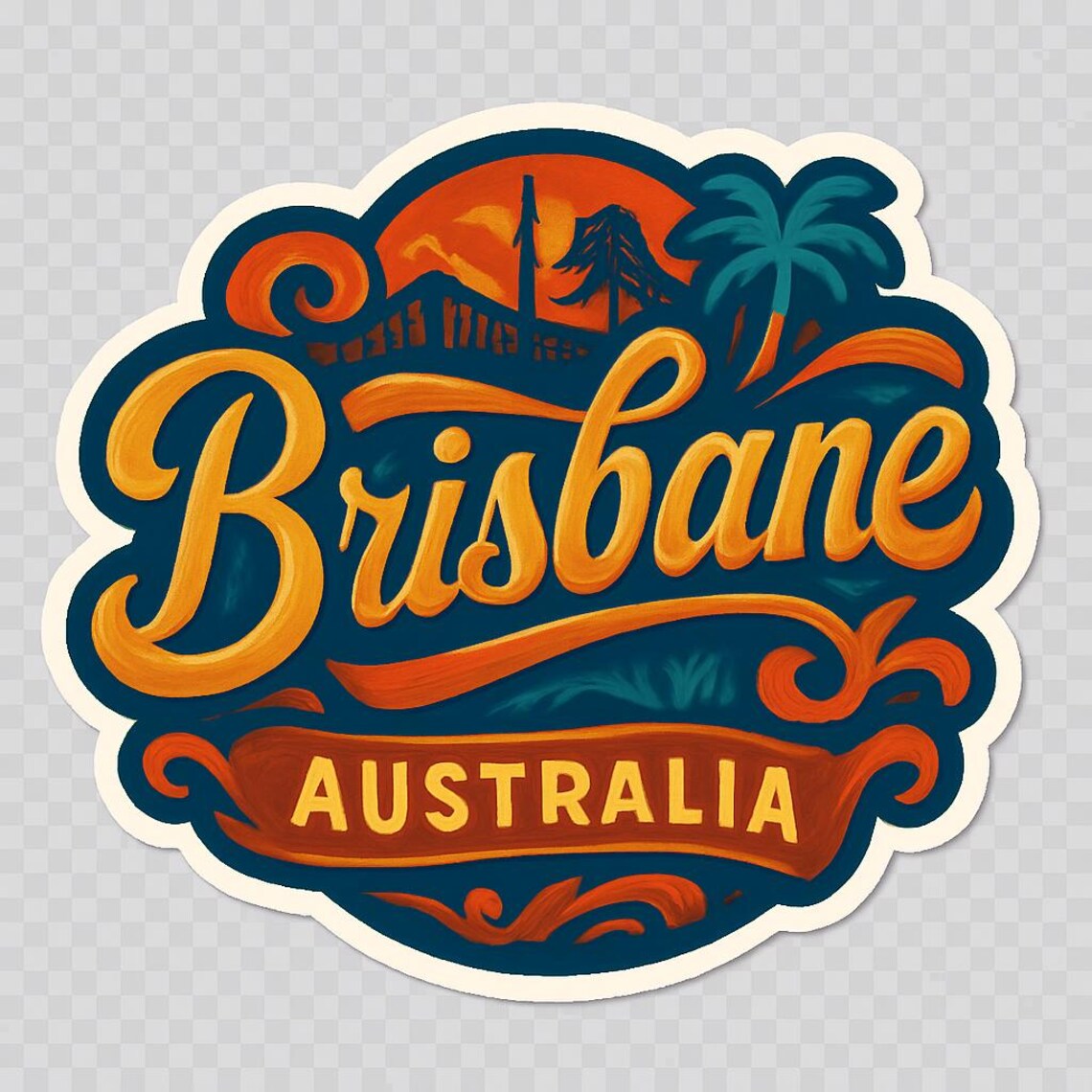 Brisbane Australia Sticker Magnet Travel Souvenir Gift Decor Vinyl Die ...
