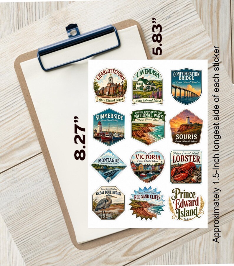 Prince Edward Island Sticker Sheet: Iconic Cities, Landmarks, Wildlife ...