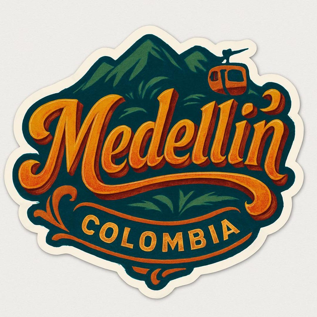 Medellin Colombia Sticker Magnet Travel Souvenir Gift Decor Vinyl Die ...