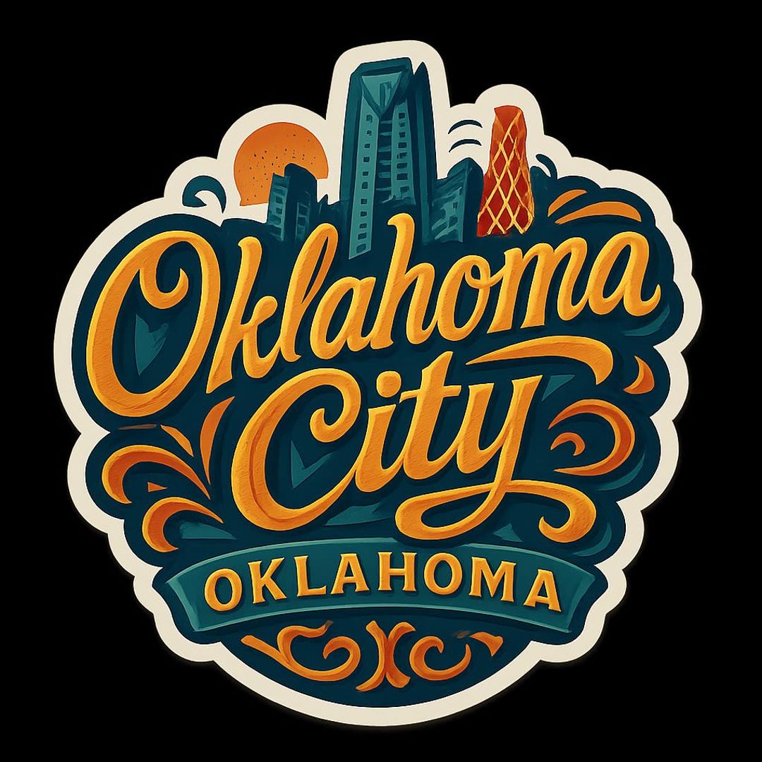 Oklahoma City Oklahoma Sticker Magnet Travel Souvenir Gift Decor Vinyl ...