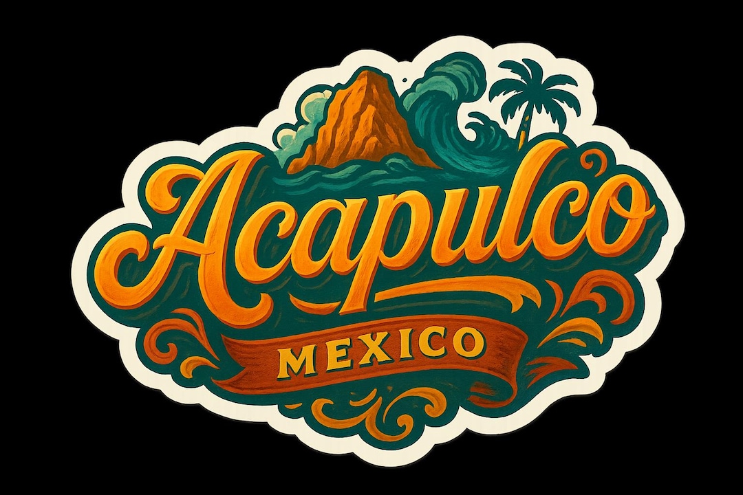 Acapulco Mexico Sticker Magnet Travel Souvenir Gift Decor Vinyl Die Cut ...