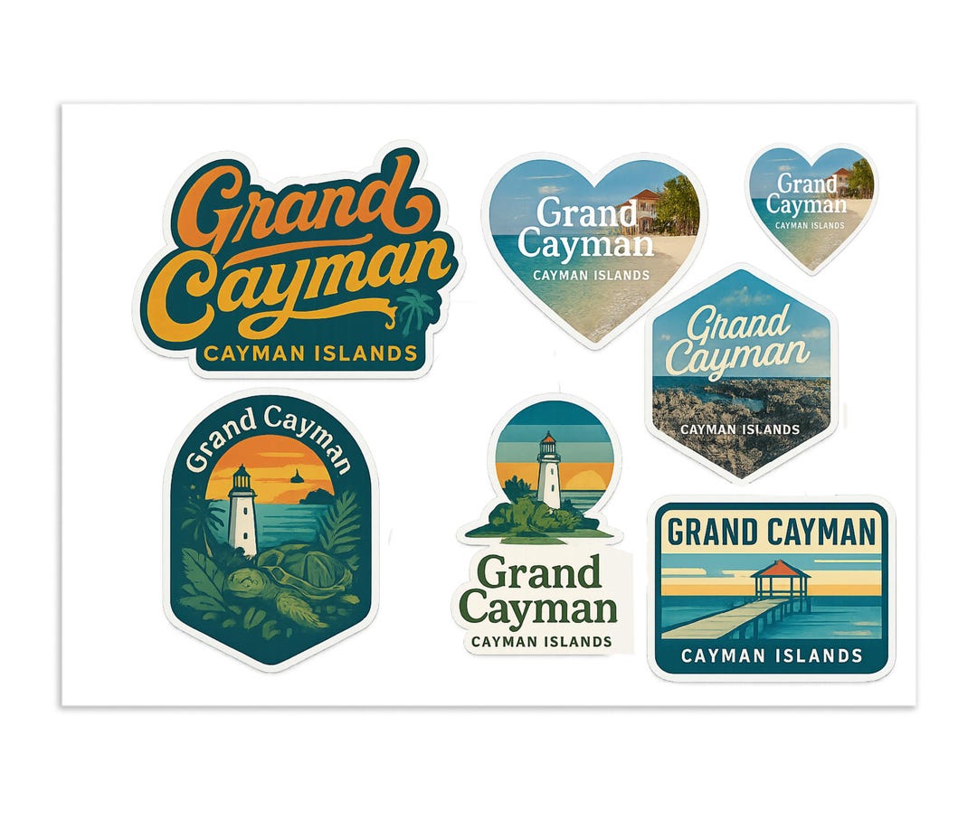 Grand Cayman Sticker Sheet – Travel Souvenir Decals - Etsy