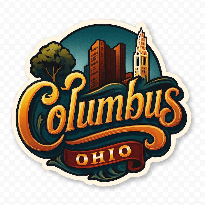 Columbus Ohio Sticker Magnet Travel Souvenir Gift Decor Vinyl Die Cut ...