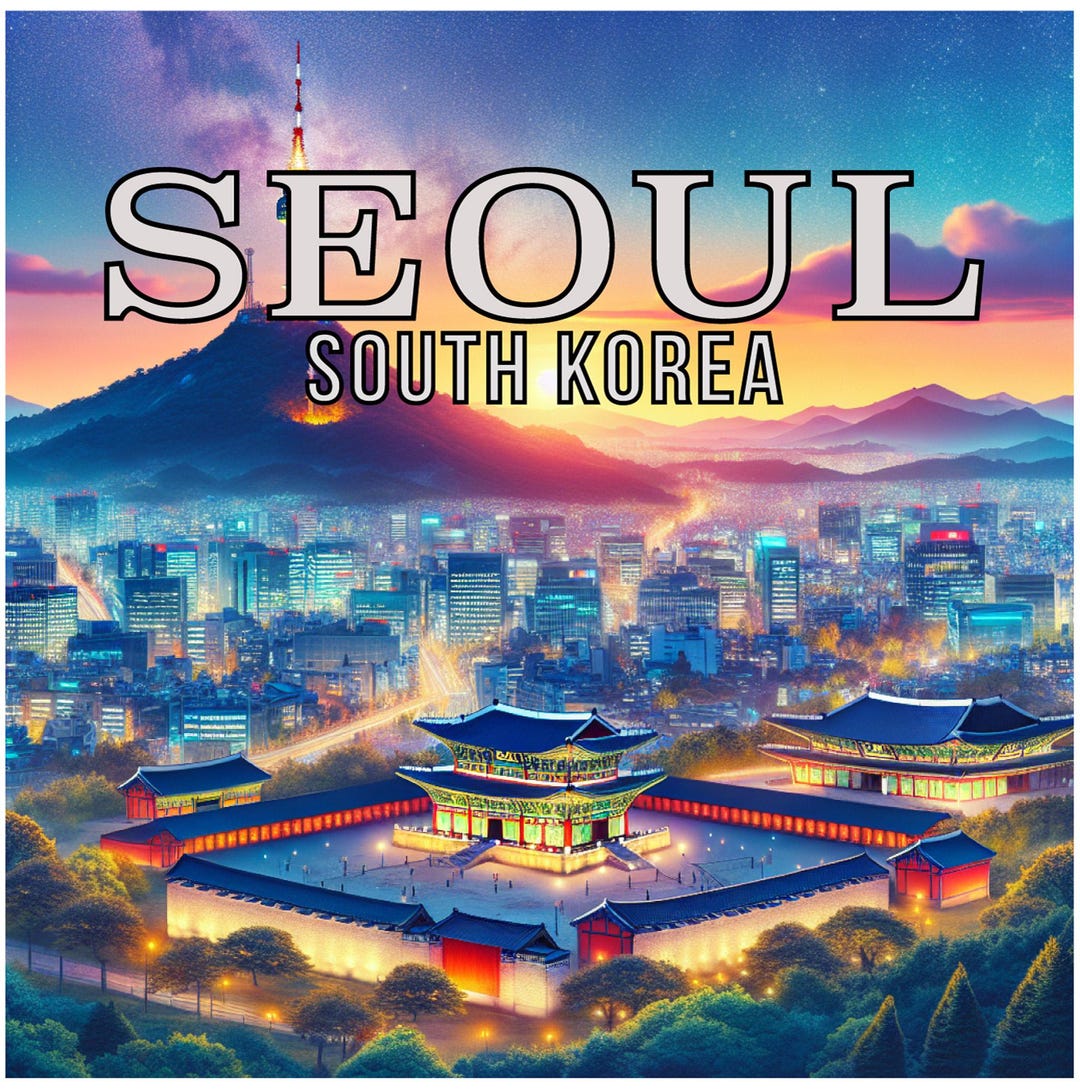 Seoul South Korea Souvenir Enhanced Matte Paper Poster - Etsy