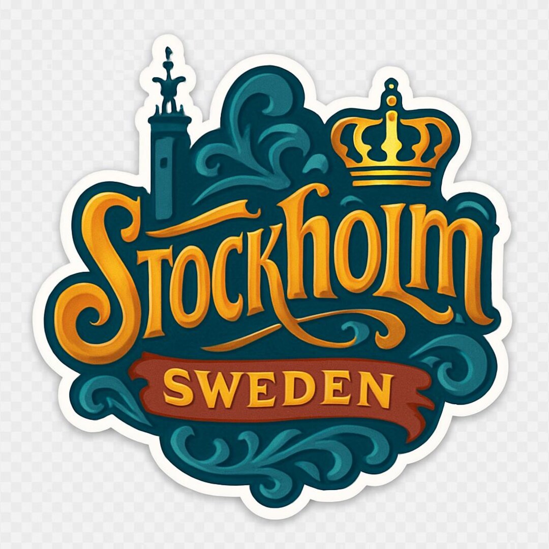 Stockholm Sweden Sticker Magnet Travel Souvenir Gift Decor Vinyl Die ...