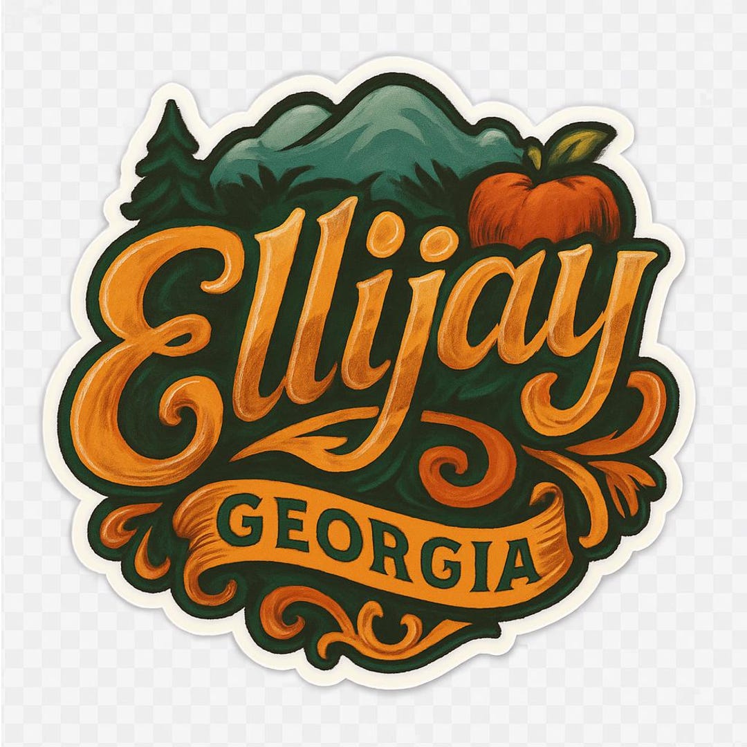 Ellijay Georgia Sticker Magnet Travel Souvenir Gift Decor Vinyl Die Cut ...