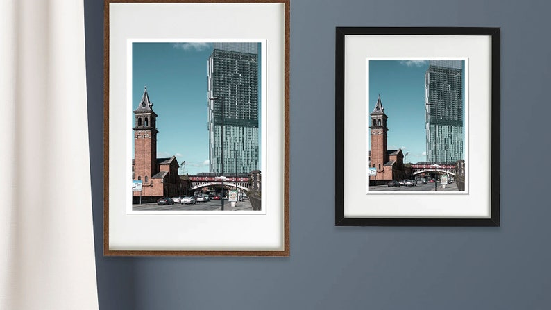 Manchester Print | Iconic Beetham Tower Print | Industrial Cotton ...