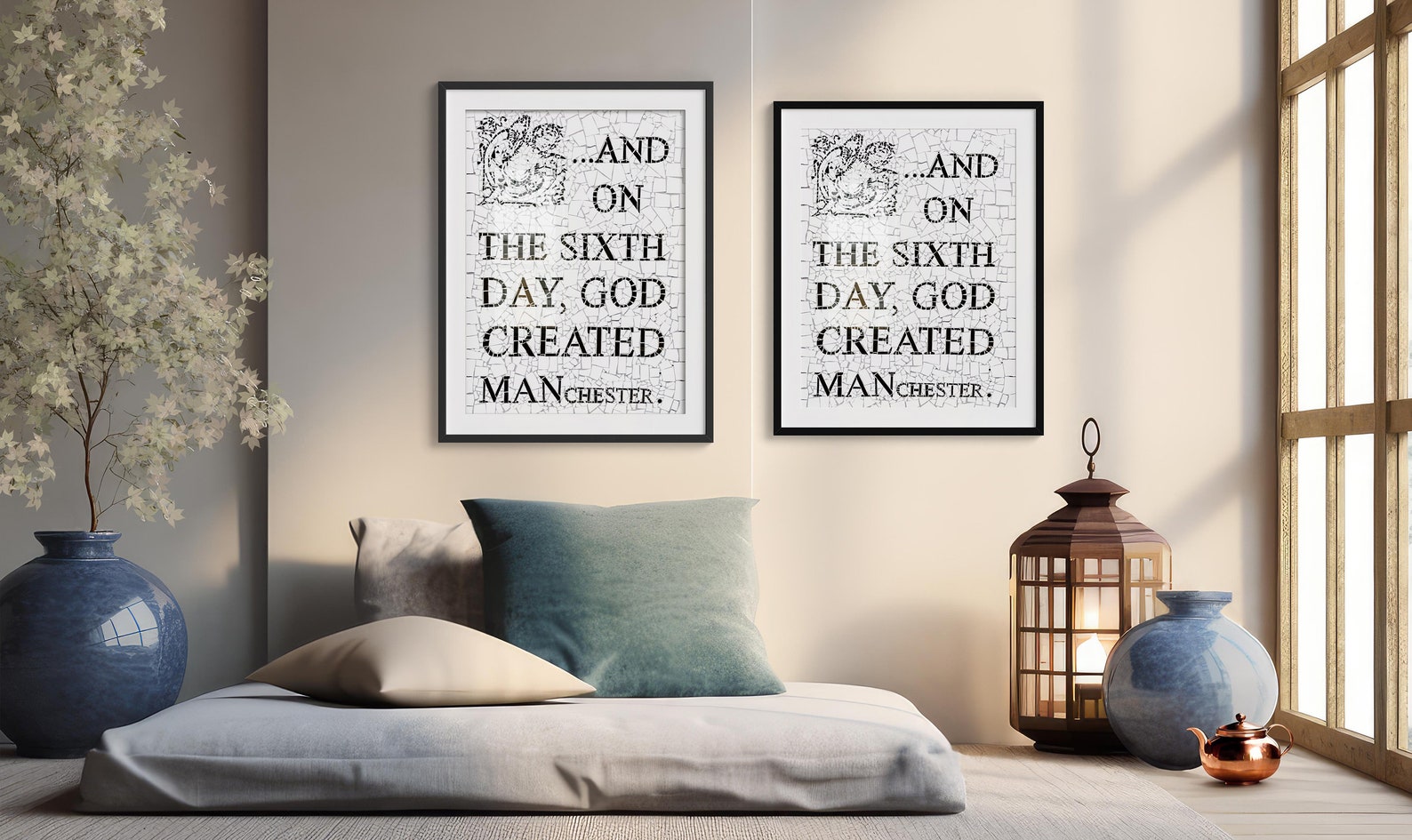 On the Sixth Day, God Created Manchester Print, Affleck’s Palace Mosaic ...