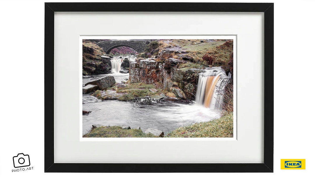 Serene Waterfalls Print: Discover Hidden Beauty at the Three Shires ...
