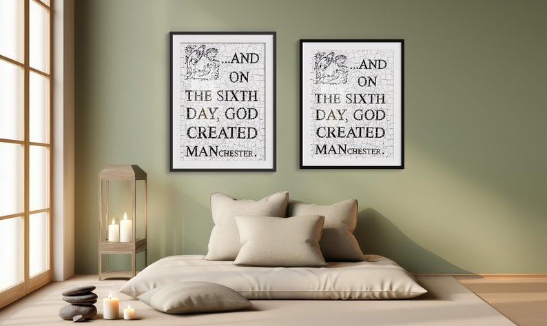 On the Sixth Day, God Created Manchester Print, Affleck’s Palace Mosaic ...