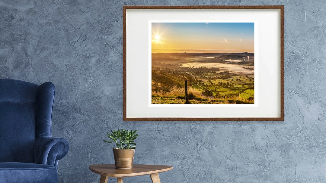 Mam Tor Sunrise Print: Peak District Cloud Inversion Travel Poster - Etsy