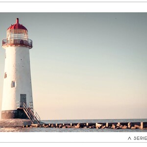 North Wales Print | Point of Ayr Lighthouse Print | Welsh Seascape ...